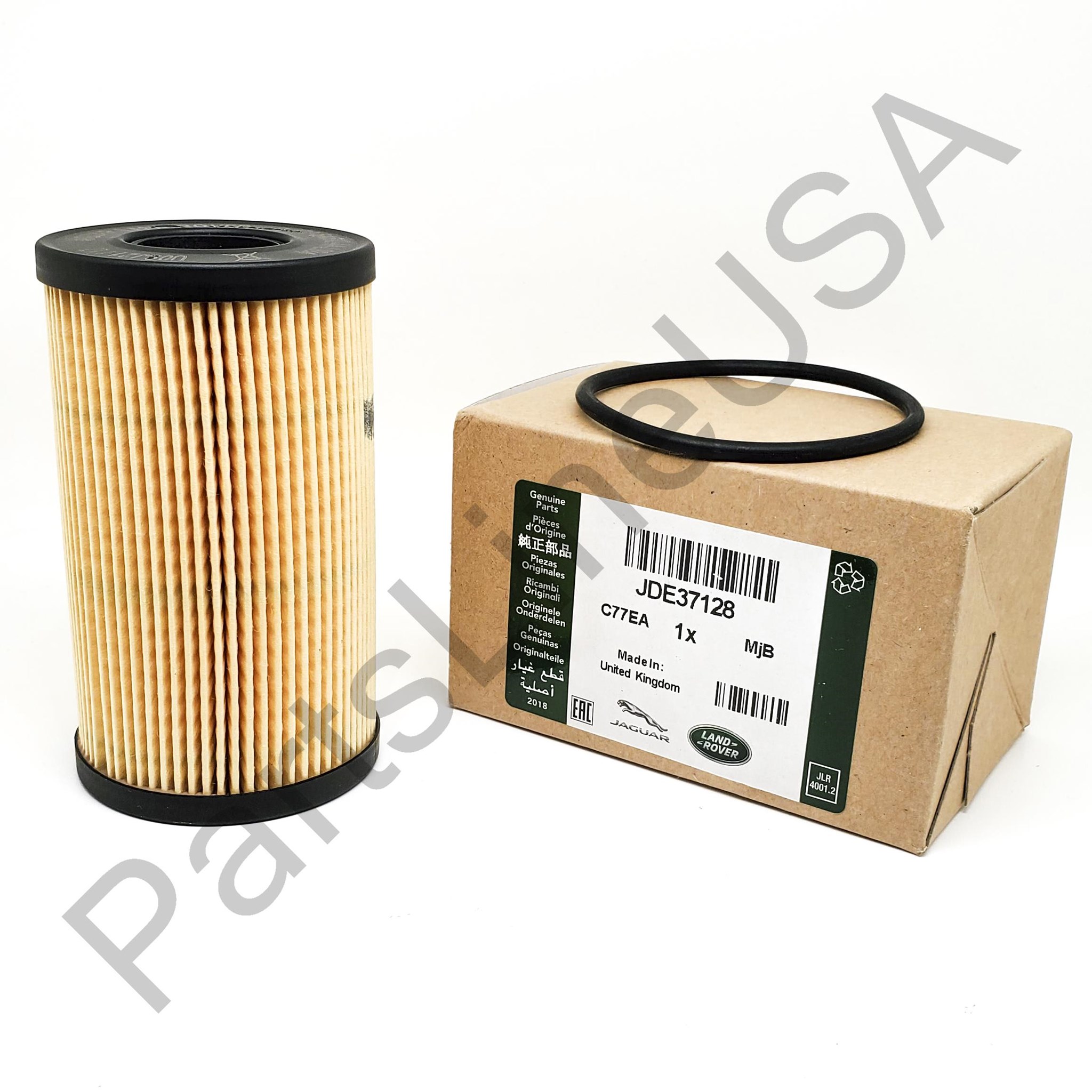 Genuine Jaguar Engine Oil Filter Element JDE37128. PartsLineUSA