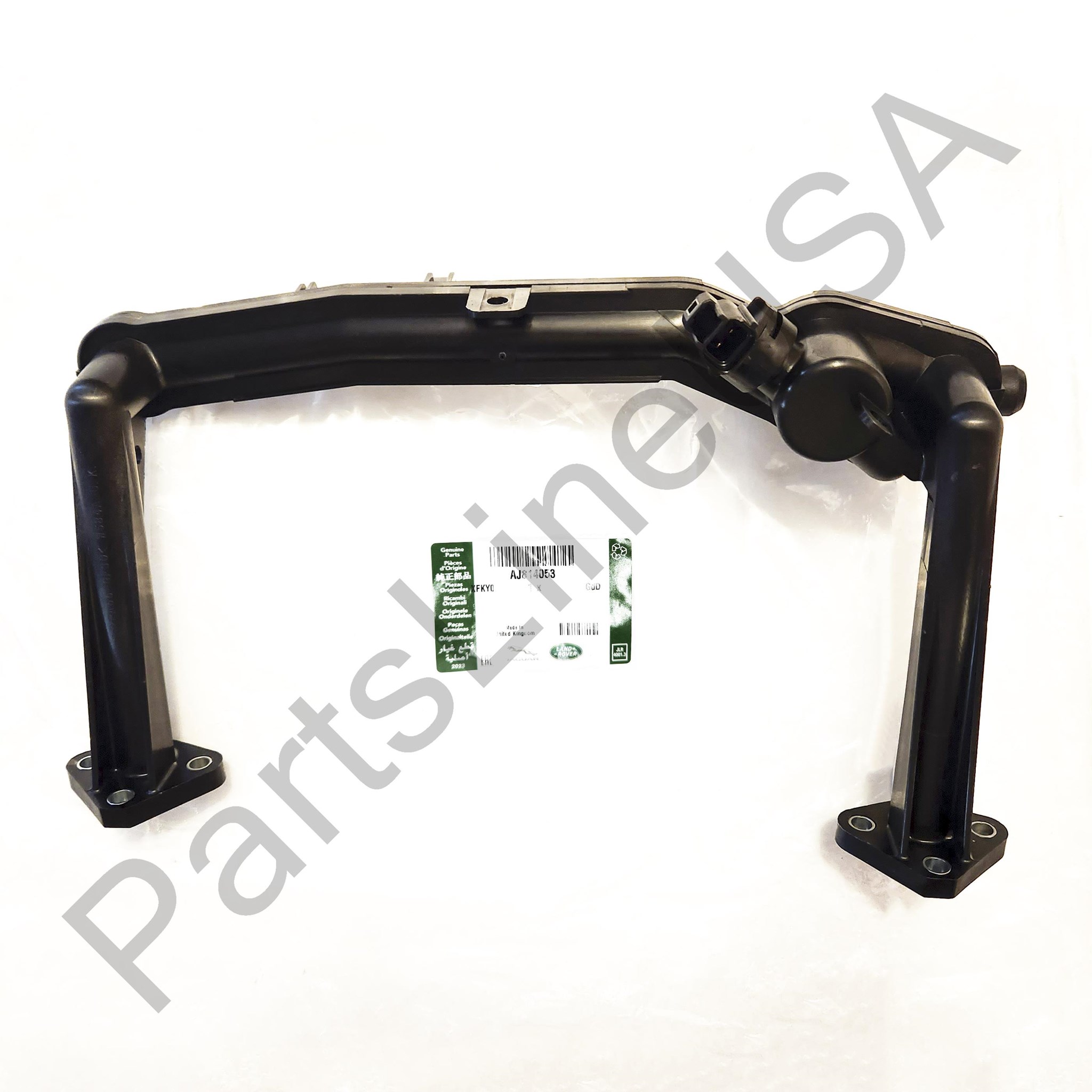 Genuine Jaguar Heater Manifold Tube with Sensor AJ814053. PartsLineUSA