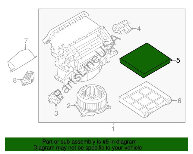 Genuine Land Rover Filter Odour Air Cabin LR133345. PartsLineUSA